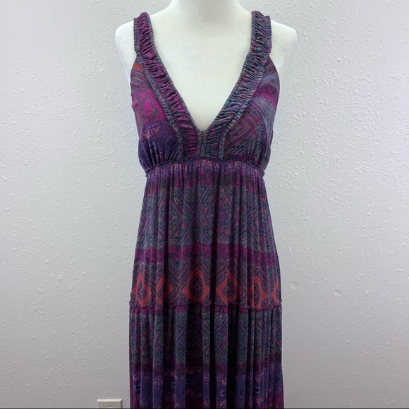 Weston Wear | Dresses | Weston Pink Purple Tiered Maxi Dresses Vneck ...